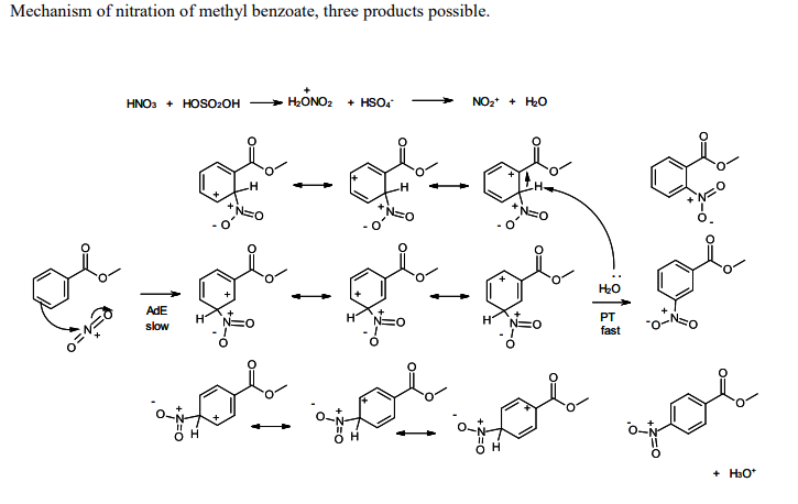 Solved Nitration of Methyl Benzoate Task: Draw the | Chegg.com