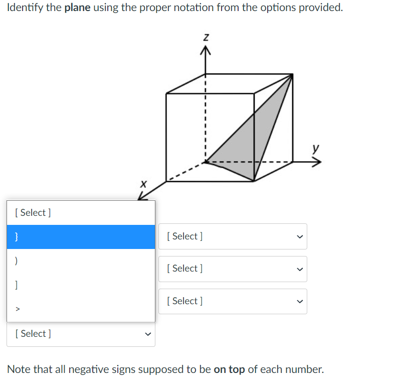 Solved Identify the plane using the proper notation from the | Chegg.com