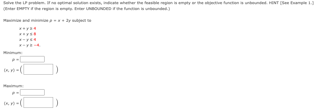 Solved Solve the LP problem. If no optimal solution exists, | Chegg.com