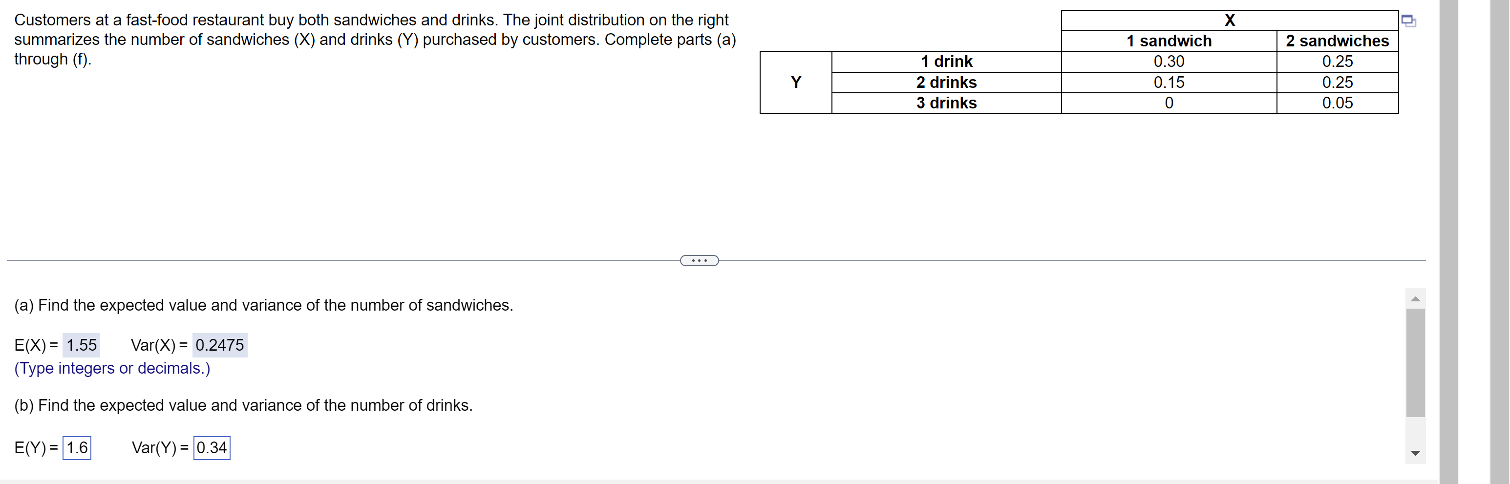 Solved c) Find the correlation between X and Y. Corr(X, | Chegg.com