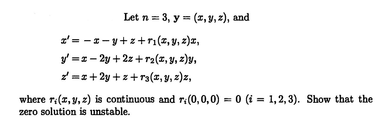 Solved Let n = 3, y = (1, y, z), and > X'= -2-y+z+r1(2, y, | Chegg.com