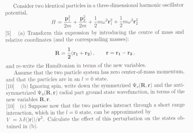 Consider two identical particles in a | Chegg.com