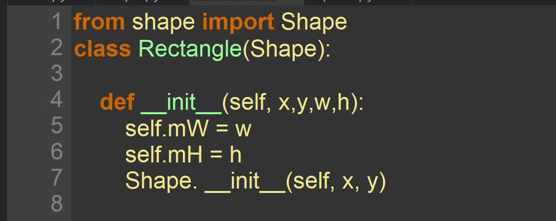 Solved Please inherit from the Rectangle class because I | Chegg.com