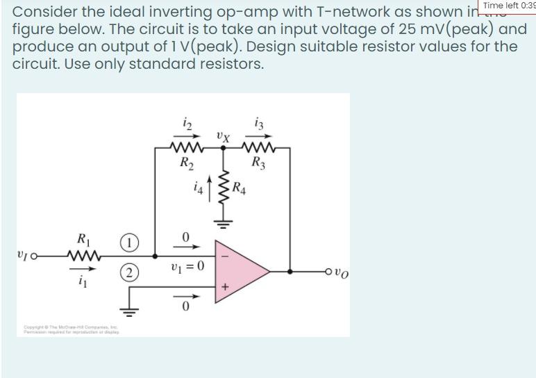 Solved Consider the ideal inverting op-amp with T-network as | Chegg.com