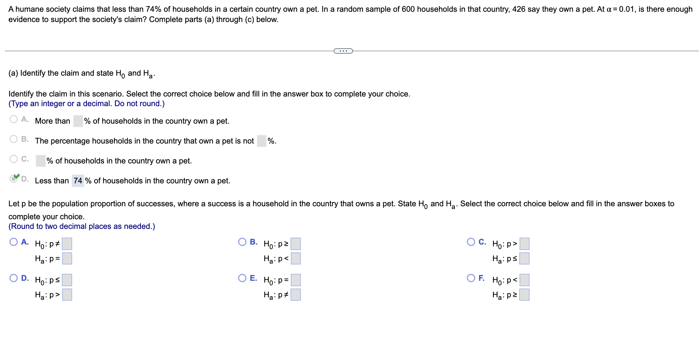 Solved evidence to support the society's claim? Complete | Chegg.com