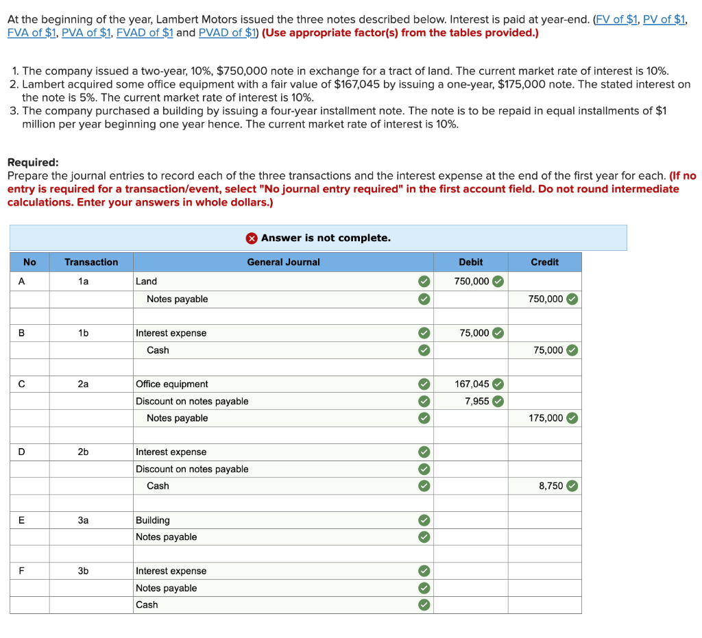 Solved At the beginning of the year, Lambert Motors issued | Chegg.com