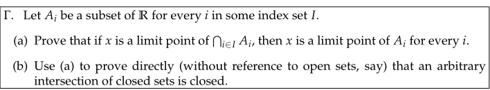 Solved Γ. Let Ai be a subset of R for every i in some index | Chegg.com