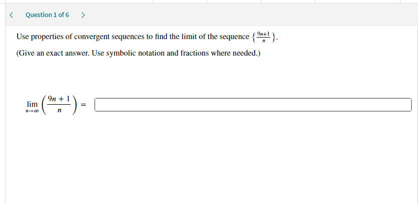 Solved Use properties of convergent sequences to find the | Chegg.com
