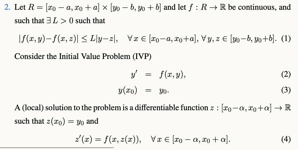 Solved 2. Let R=[x0−a,x0+a]×[y0−b,y0+b] and let f:R→R be | Chegg.com