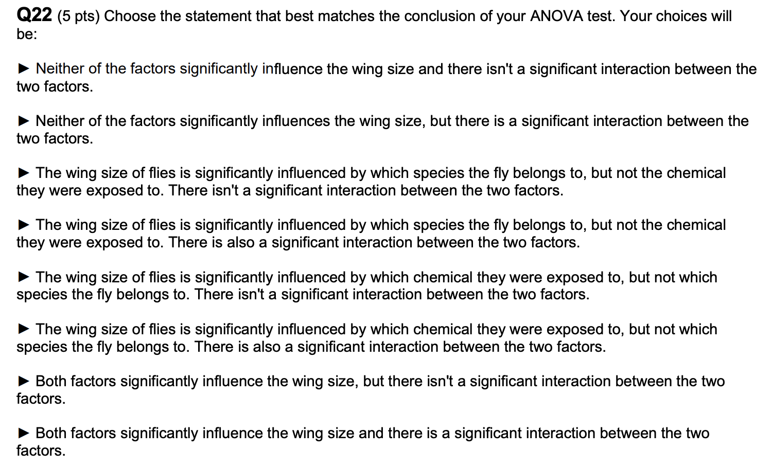 Solved ANOVA Source of Variation SS df MS F P-value Stress | Chegg.com