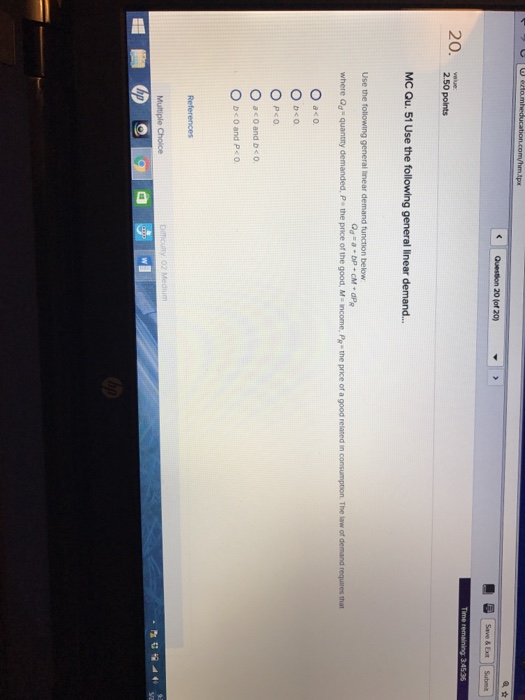 Solved Use the following general linear demand function | Chegg.com