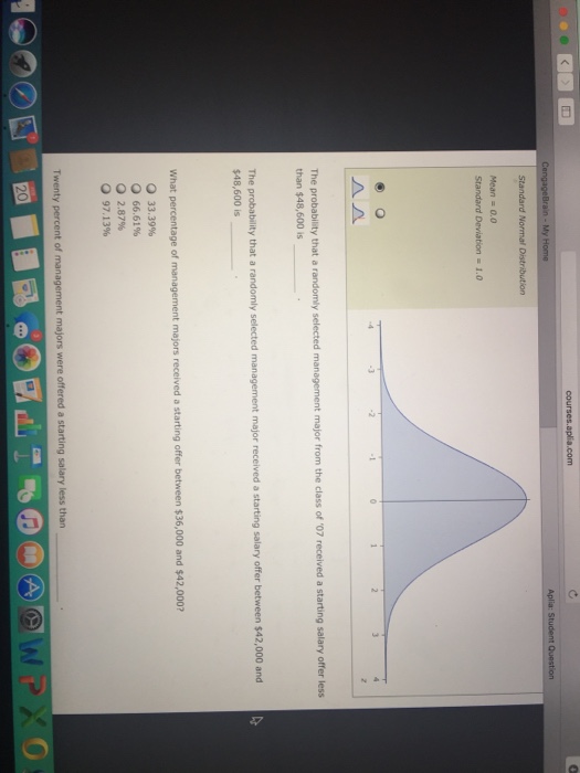 Solved Continuous Probability Distributions Due Monday | Chegg.com