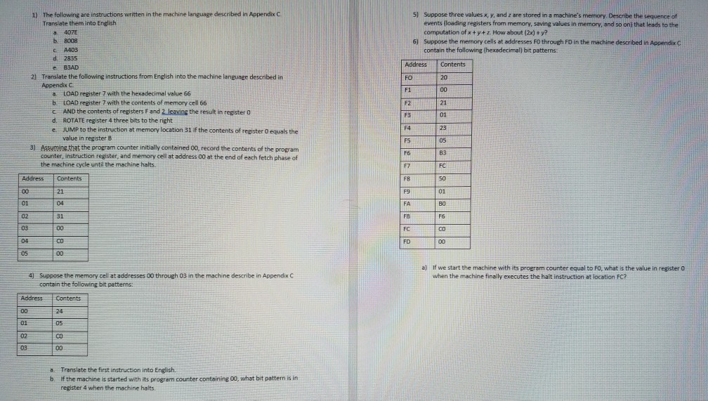 5) Suppose three values x, y, and are stored in a | Chegg.com