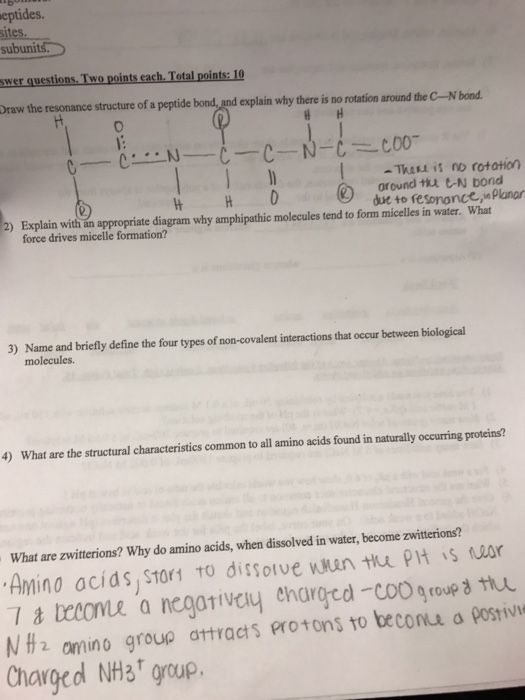 Solved Draw the resonance structure of a peptide bond, and | Chegg.com