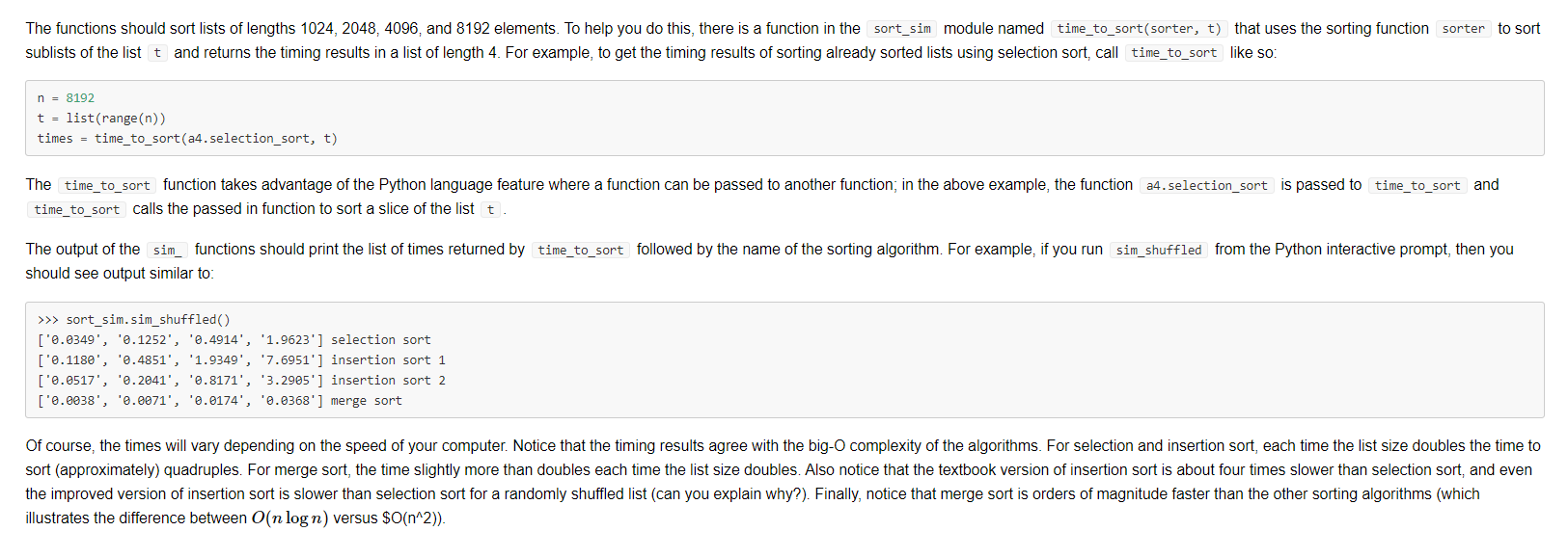 Solved Big-O complexity tells us that selection sort and | Chegg.com