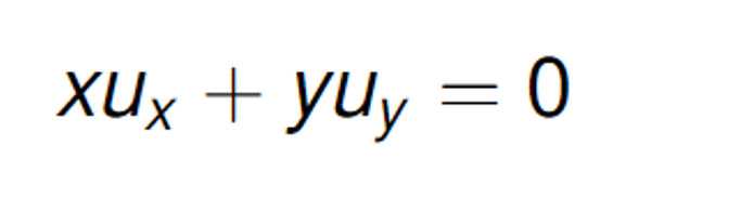 Solved xux+yuy=0 ﻿by variable separable method | Chegg.com