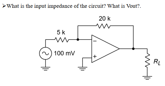 Solved What is the input impedance of the circuit? What is | Chegg.com