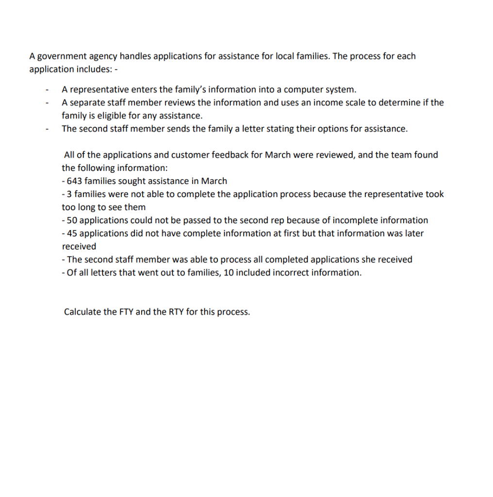 Solved A government agency handles applications for | Chegg.com