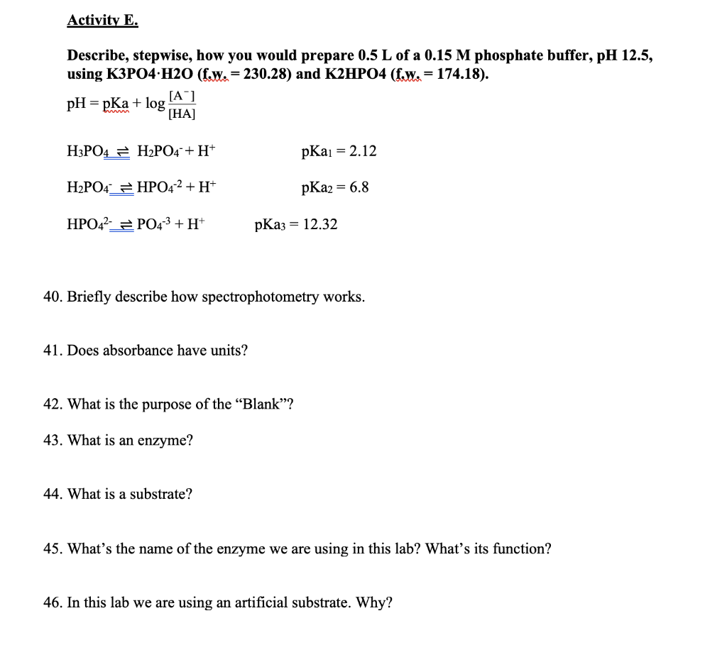 Solved Describe, stepwise, how you would prepare 0.5 L of a | Chegg.com