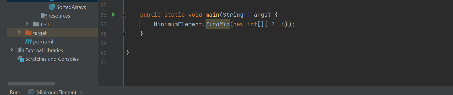 Solved SortedArrays 35 resources 36 37 public static void | Chegg.com