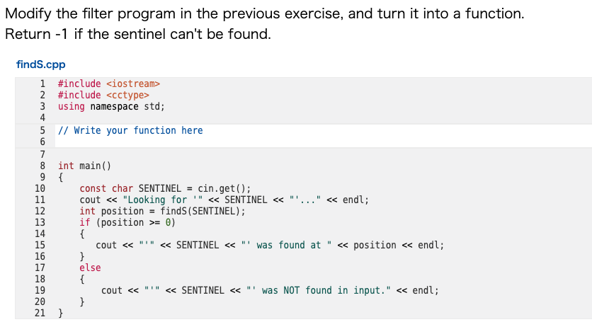 Solved Modify the filter program in the previous exercise, | Chegg.com