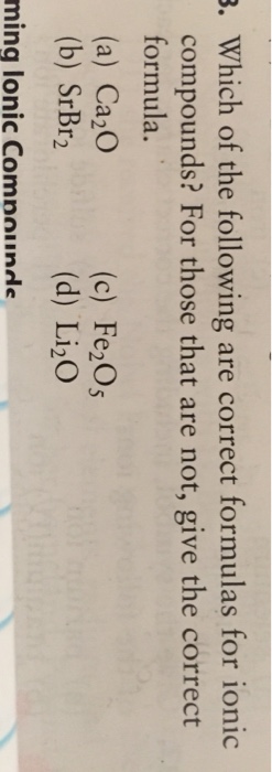 Solved 3. Which of the following are correct formulas for | Chegg.com