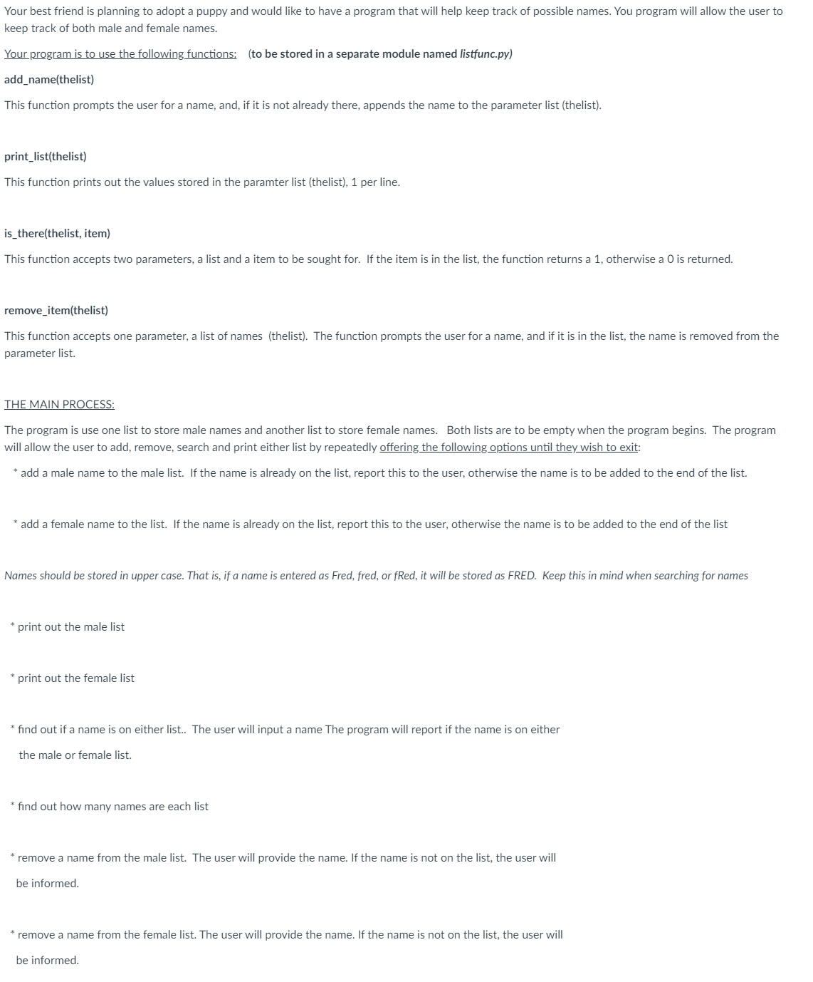 Solved Your program is to use the following functions: (to | Chegg.com