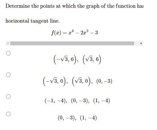 Solved Determine the points at which the graph of the | Chegg.com