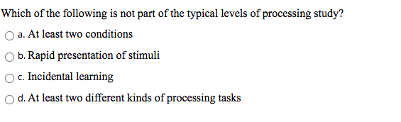 Solved Which of the following represents the shallowest | Chegg.com