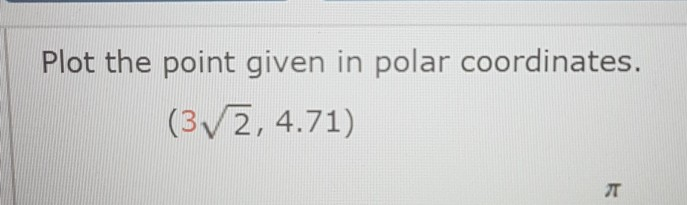 Solved Plot the point given in polar coordinates. ( 32, | Chegg.com