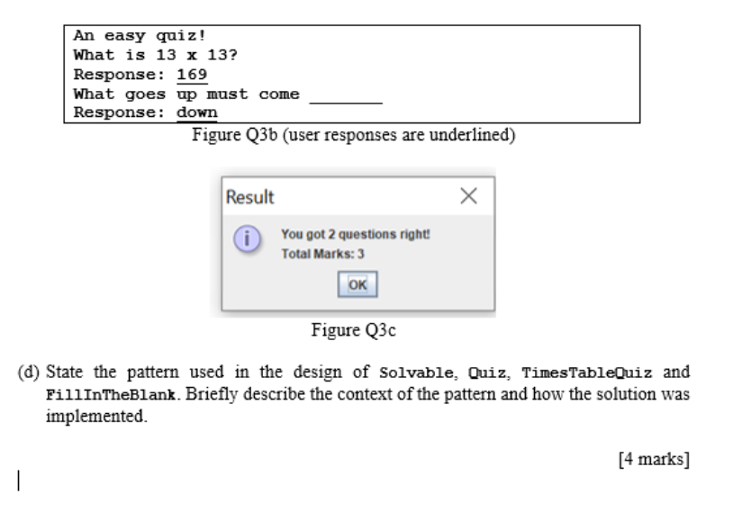 Question 3 Interface Solvable declares two methods, | Chegg.com