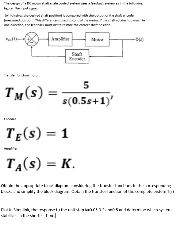 Solved Obtain the appropriate block diagram considering the | Chegg.com