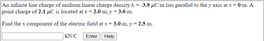Solved An infinite line charge of uniform linear charge | Chegg.com