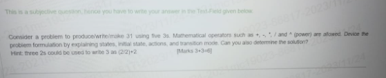 Solved Consider a problem to produceiwriteimake 31 using | Chegg.com