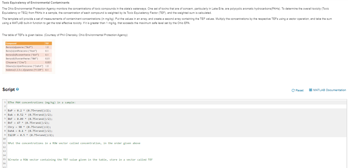 Solved Equivalency or TEQ) from PAHs in a sample, the | Chegg.com