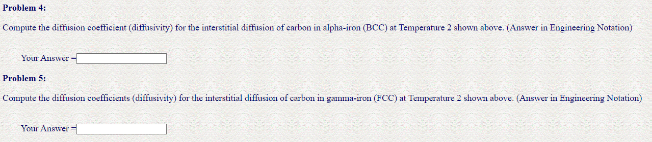 Solved Compute the diffusion coefficient (diffusivity) for | Chegg.com