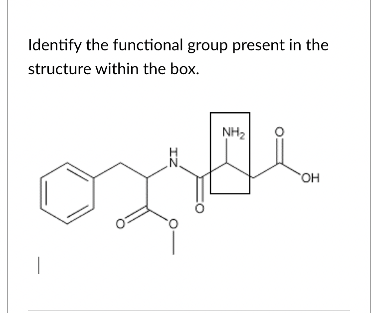 Solved Identify the functional group present in thestructure | Chegg.com