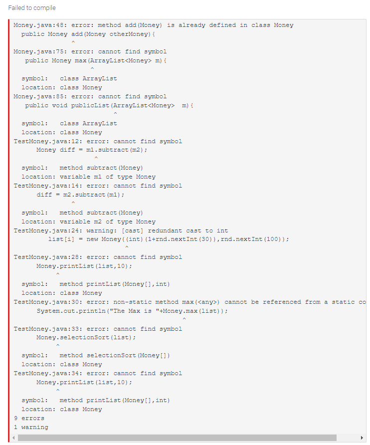Solved I have the following code: class Money { private | Chegg.com