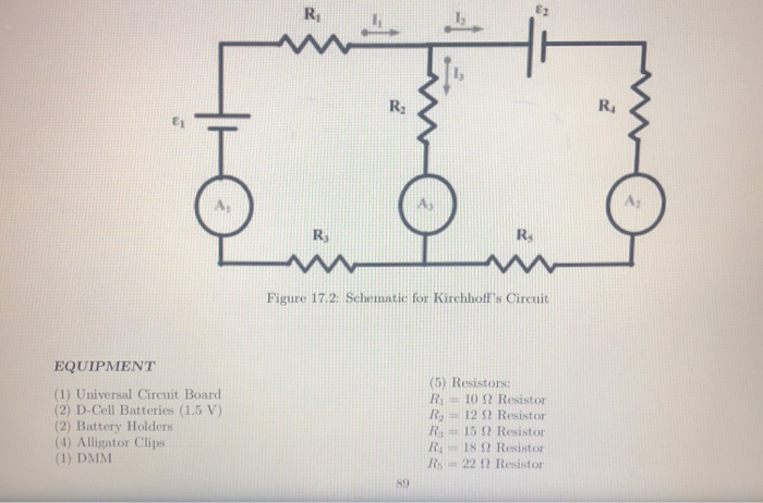 Solved Ril E2 R: R, ει Ai R. Figure 17.2 Schematic for | Chegg.com