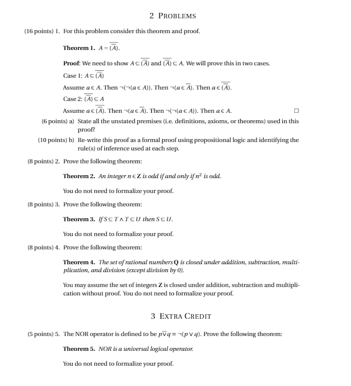 Solved 2 PROBLEMS (16 points) 1. For this problem consider | Chegg.com
