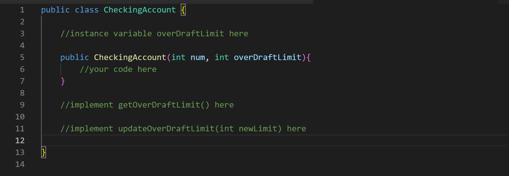 Solved Inheritance Bank Exercise Consider the following | Chegg.com