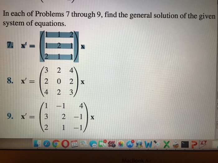 Solved In each of Problems 7 through 9, find the general | Chegg.com