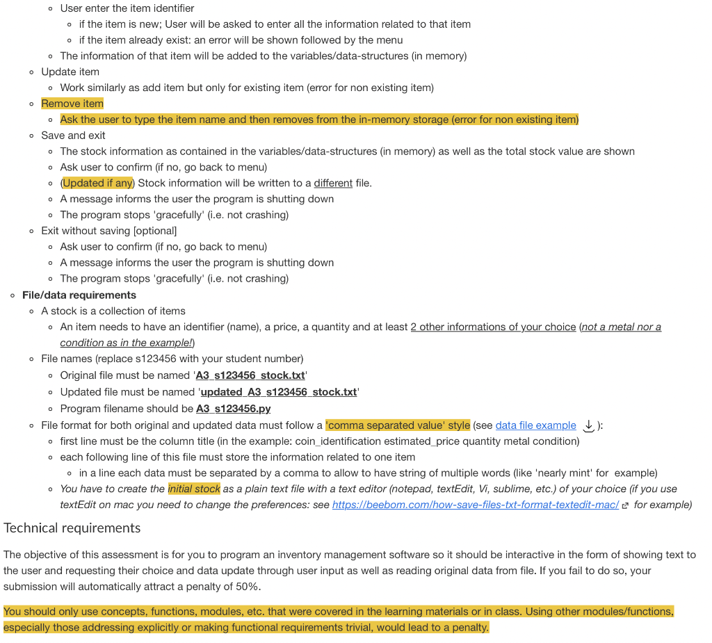 Solved Assignment 3 Programming Project Due Sunday by 23:59 | Chegg.com