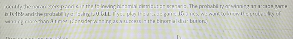 Solved Identify the parameters p and n in the following | Chegg.com