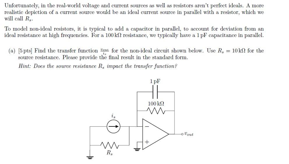 Solved Unfortunately, in the real-world voltage and current | Chegg.com