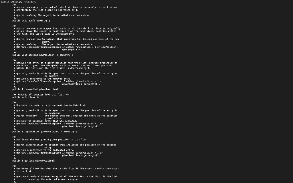 Solved - Part 1: Implement the array-based list 10pts. We | Chegg.com