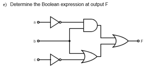 Solved E ﻿determine The Boolean Expression At Output F
