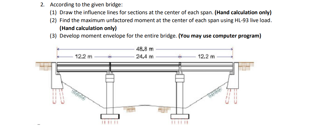 2. According to the given bridge: (1) Draw the | Chegg.com