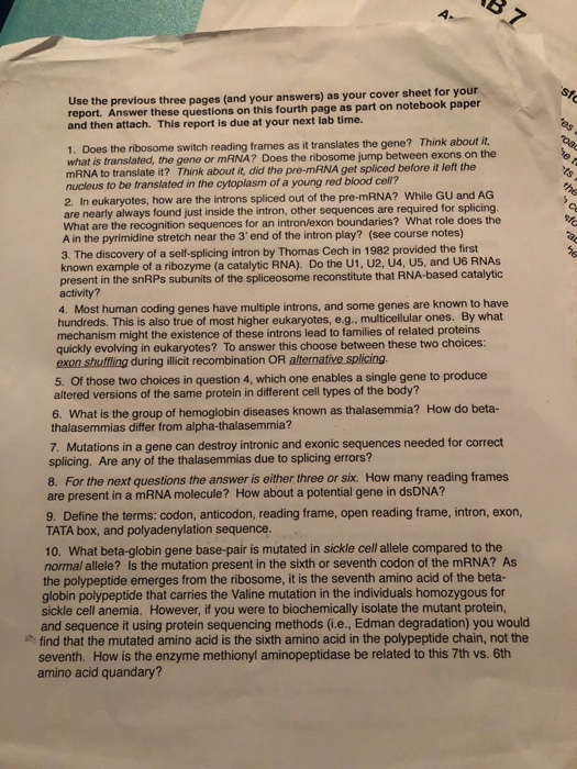 Solved 4 Use the previous three pages (and your answers) as | Chegg.com