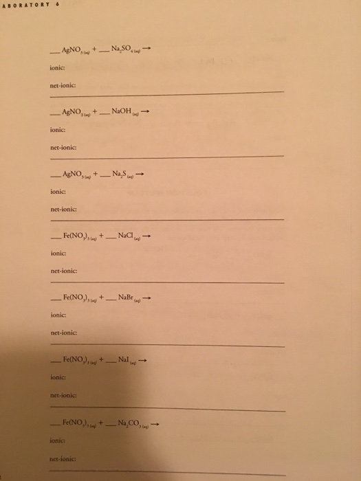 Solved Name ionic: net-ionic ionic: net-ionic EQUATION | Chegg.com